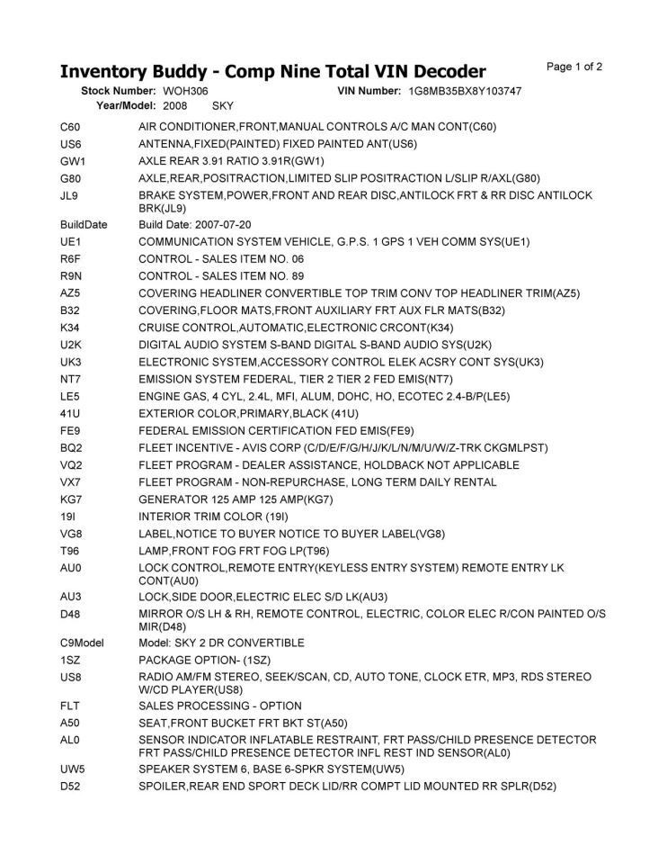 Crossmember/K-Frame Front Fits 07-10 SKY 30690805 | eBay