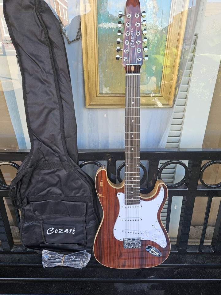 SOLID 12 STRING STRAT STYLE NATURAL BEAUTIFUL CURLY BURL MAPLE ELECTRIC ...