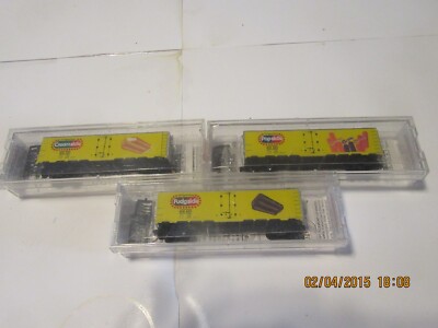 N Scale Micro-Trains MTL FUDGSICLE /CREAMSICLE/ POPSICLE reefers. | eBay