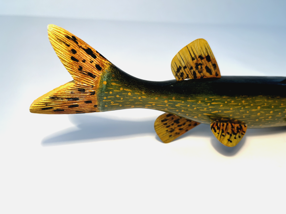 Northern Pike Ice Fishing Spearing Decoys Folk Art Carved by Richard ...