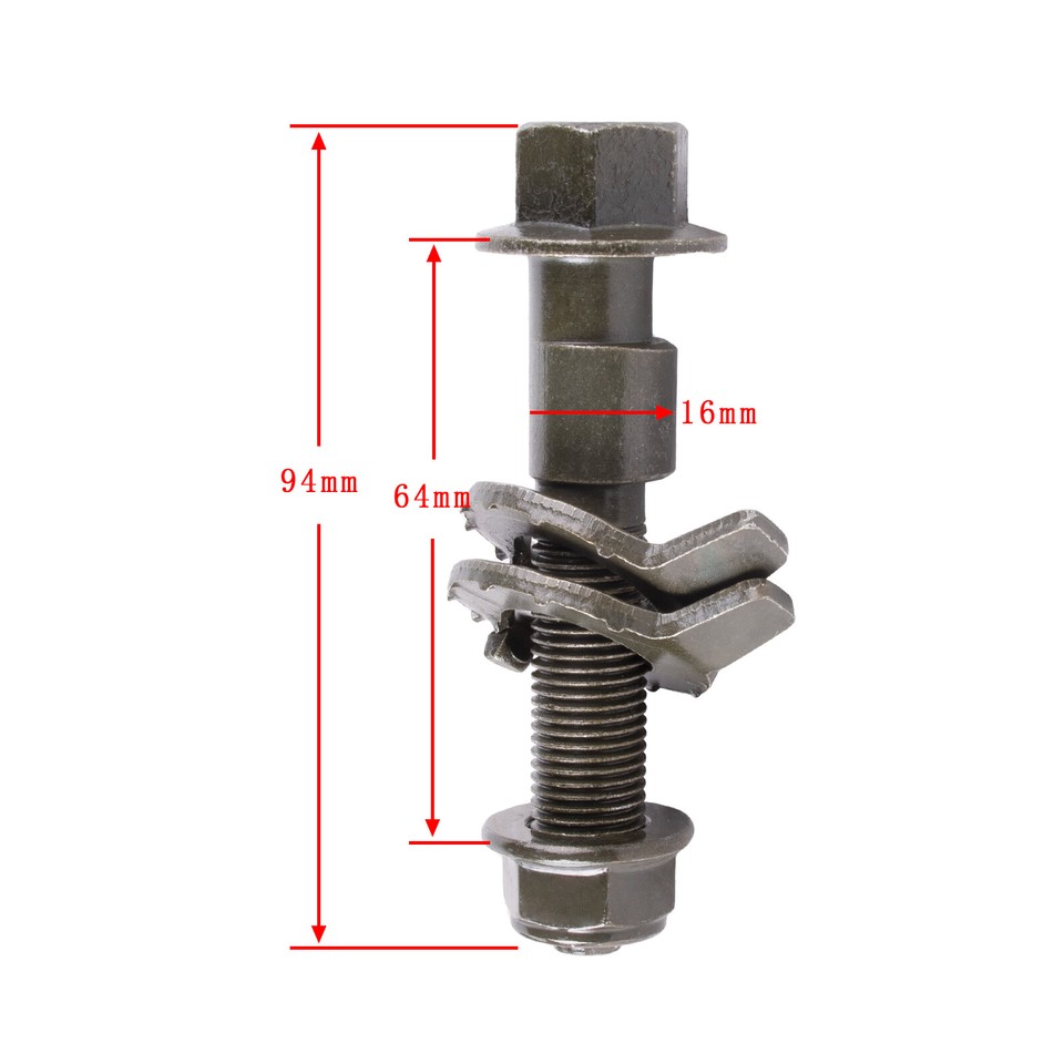 4PC Universal Alignment Cam Bolt Kit 16mm 81280 Adjustable Camber +/-1. ...