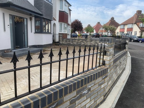 Low Wall Steel railings, Metal fencing, Made to order | eBay UK