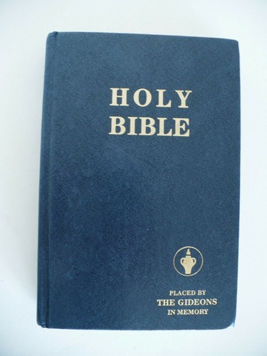Gideons In Memory Holy Bible King James Version KJV Blue Hardcover 1978 ...