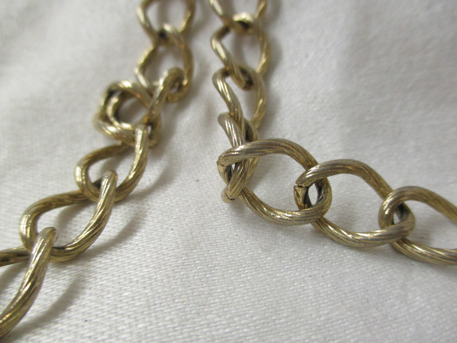 Vintage 14K GS gold shelled Necklace large link chain | eBay