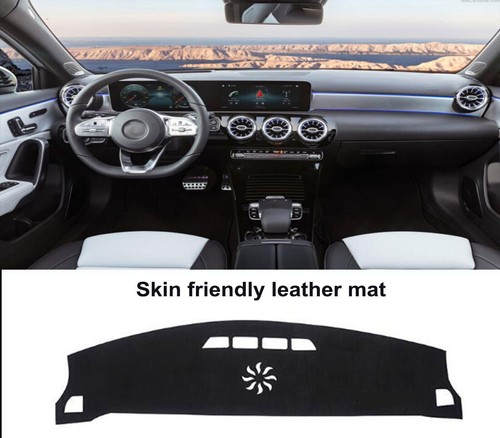 For Benz A-Class 19-24 Leather Non-slip Dash Board Cover Mat Dashboard ...
