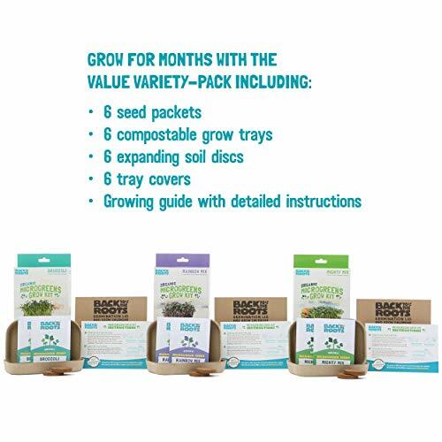 DIY 6-Grow Variety Pack Organic Microgreens Kit, Indoor Gardening ...