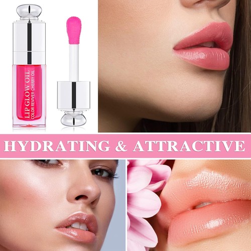 Hydrating Lip Glow Oil Plumping Gloss Tinted Balm Transparent 015 | eBay