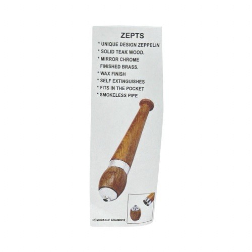 Zeppelin Wood Smoking Pipe Large 5”-Solid Teak Wood - Screen Included ...