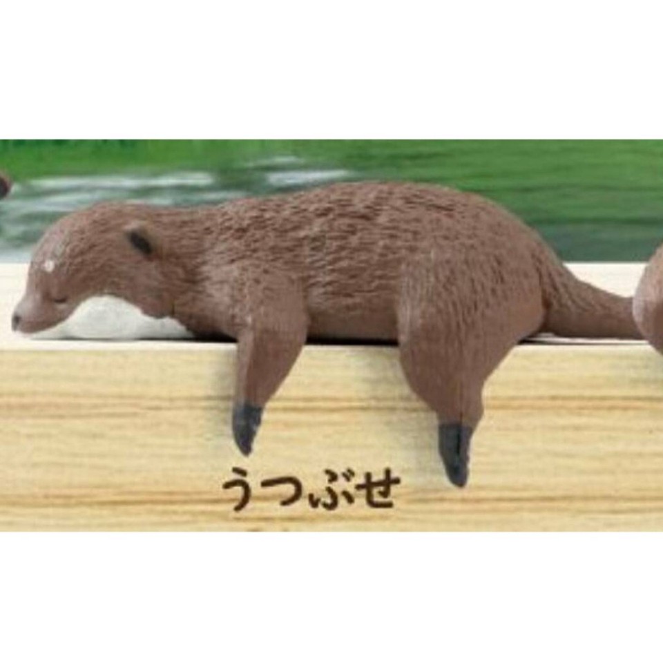 Gacha Gacha Fuchiyasumi Asian small-clawed otter face down | eBay UK