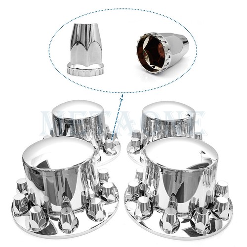Dome Rear Axle Cover Kit w/40 Cone 33mm Thread on Lug Nut Covers for ...