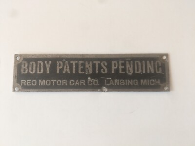 Original REO Body Tag Emblem Badge REO Motor Co Lansing MI Used | eBay