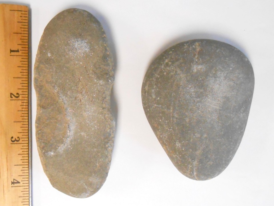 2 Native American Lenape Tribe Stone Ax Axe Heads w/ COA Letter #12773 ...