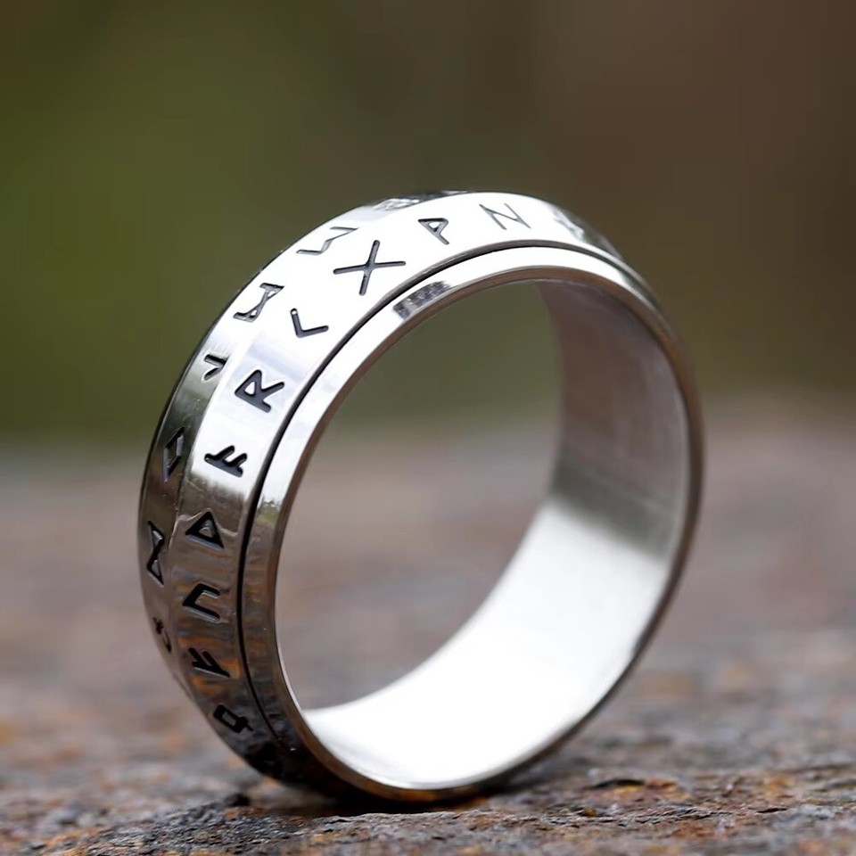 Viking Rune Gothic Ring Stainless Steel Ring | eBay