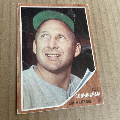 1962 Topps Joe Cunningham #195 Chicago White Sox Vintage Baseball Card ...