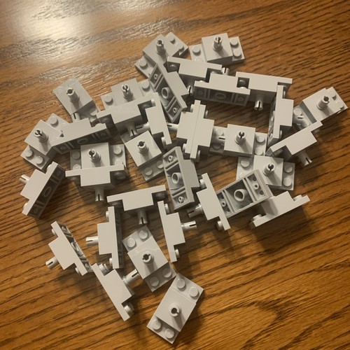 Lego Lot of (34) 4x2 Brick 2x2 Top Pin Light Grey 4211666 | eBay