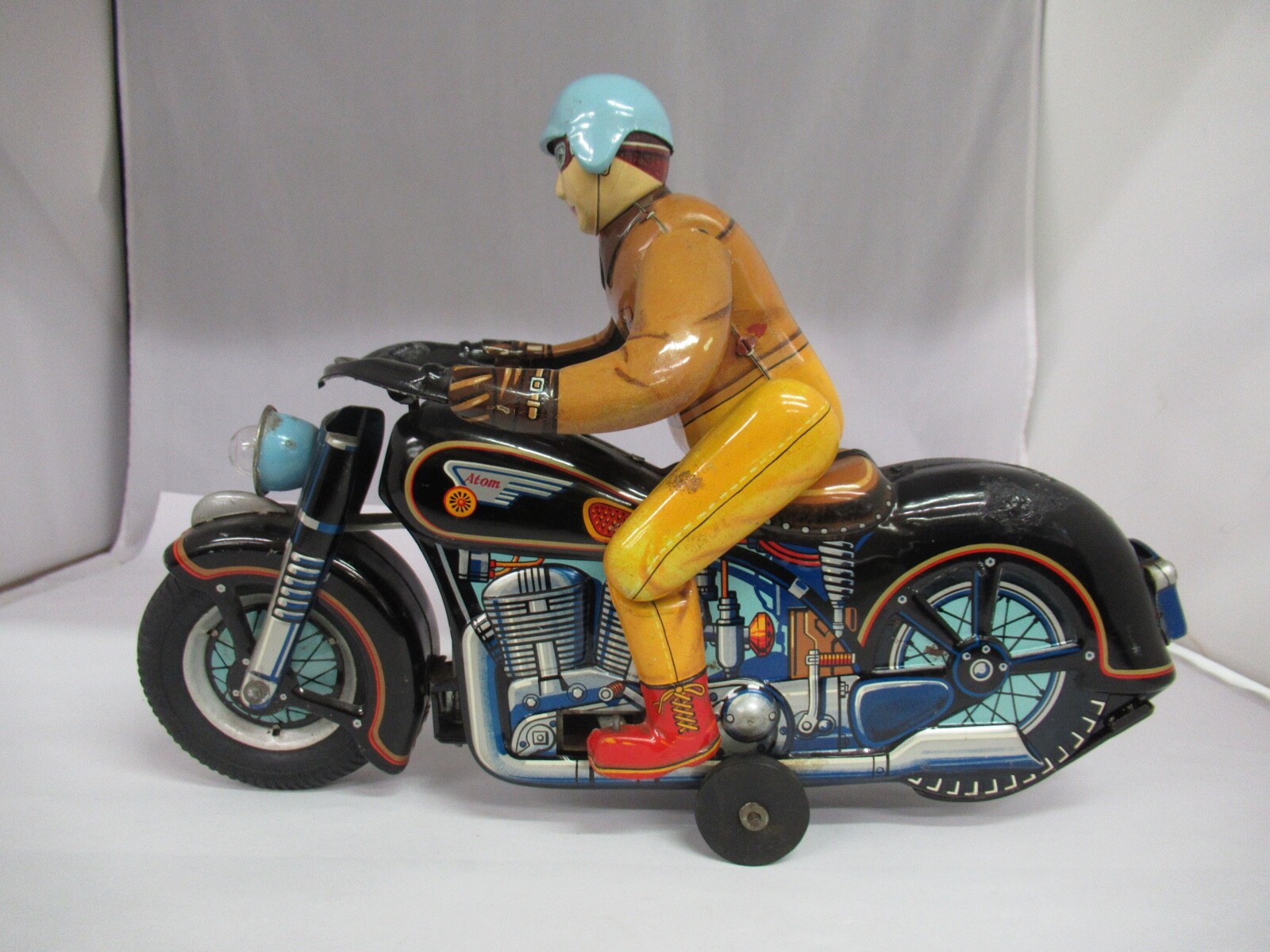 Vintage Modern Toys Motorcycle Rider Tin Battery-Operated Toy, 388-E | eBay