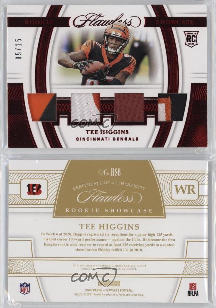 2020 Panini Flawless - Rookie Showcase Ruby #RS6 Tee Higgins /15 (MEM ...