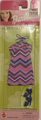 VTG Barbie Doll 2002 Go In Style Fashions Aztec Print Purple Pink ...