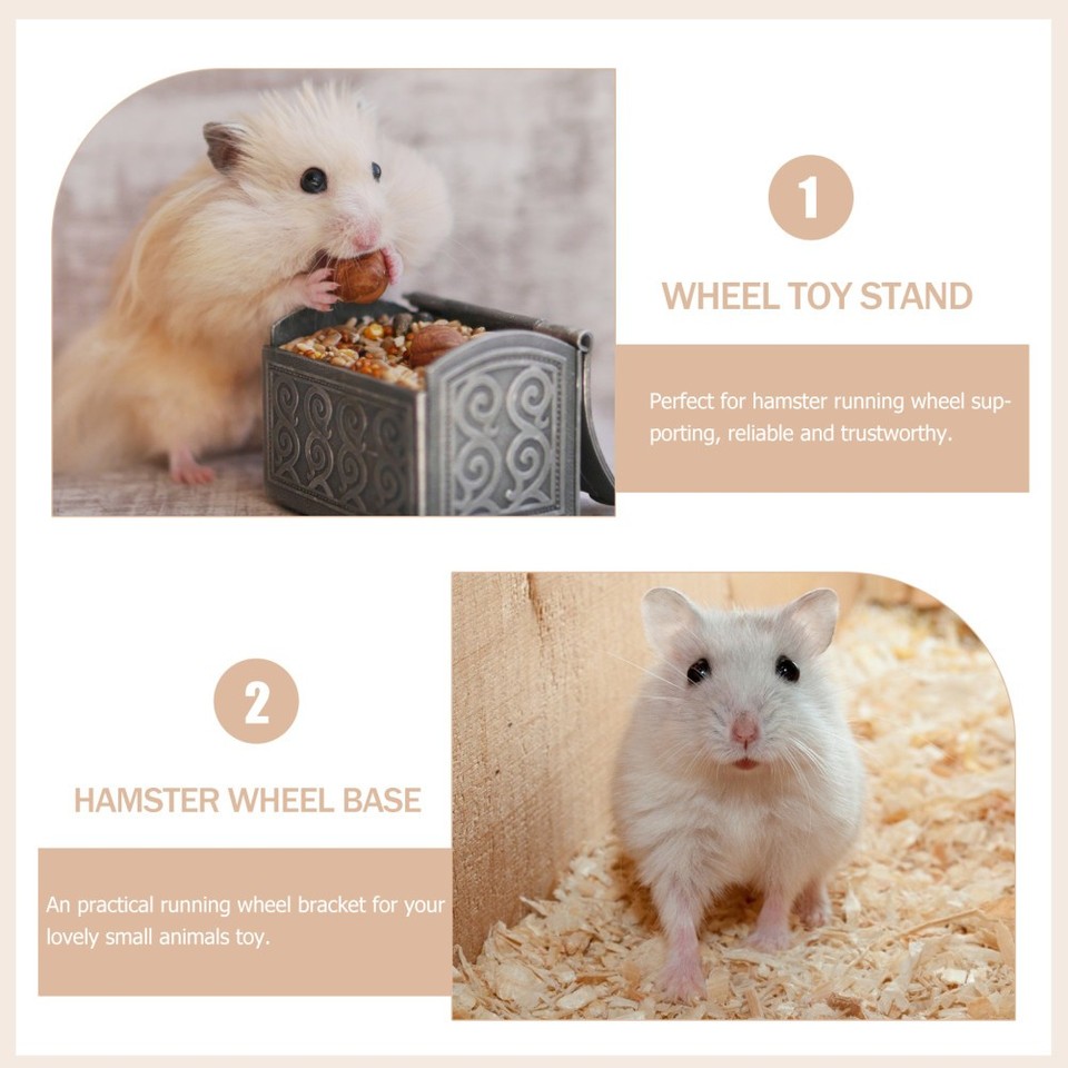 Small Pet Wheel Holder Stable Toy Base Hamster Silent Exercise Wheels ...