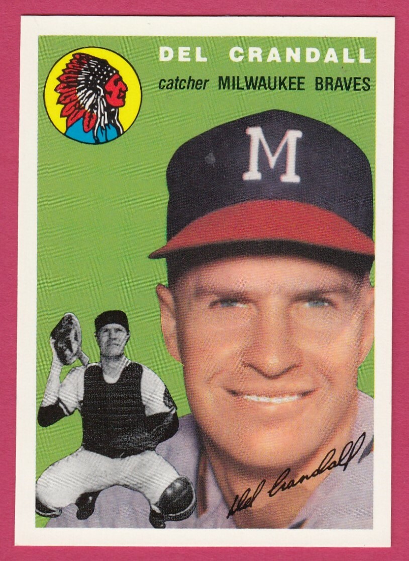 1954 Topps Archives #12 Del Crandall - Milwaukee Braves | eBay