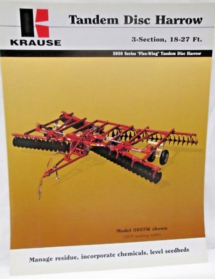 Krause Tandem Disc Harrow 3 Section 18-27 ft 3950 Series Flex Wing ...