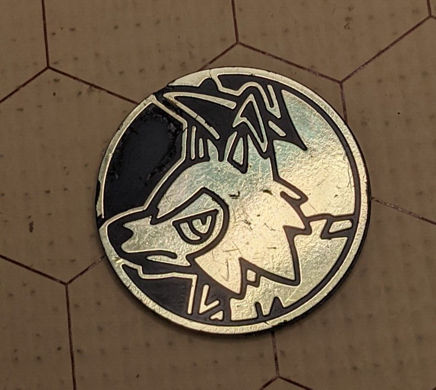 Pokemon TCG Flip Coin - Lucario - Gold Tone Plastic Collectable Coin | eBay