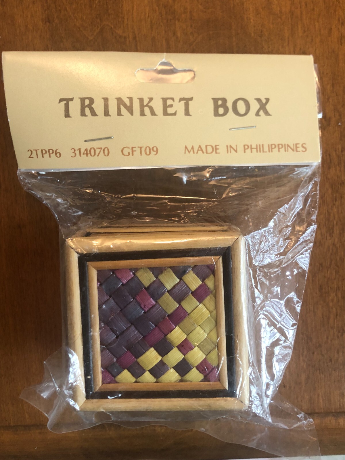 Vintage Wood & Reed Trinket Box from the Philippines | eBay