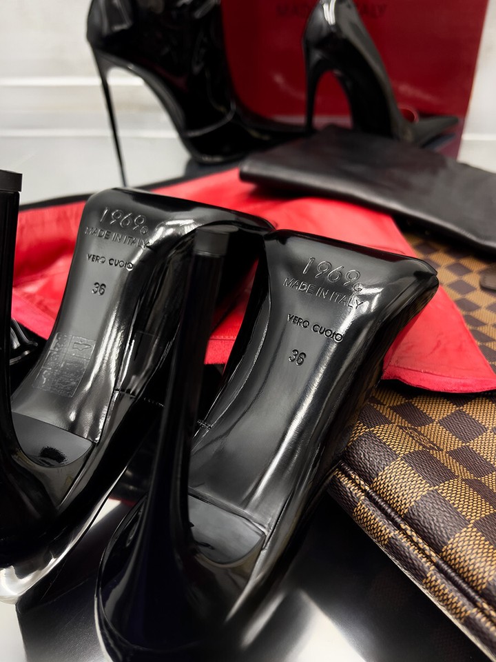 1969 made in Italy original high heels pumps shoes genuine leather E27 ...