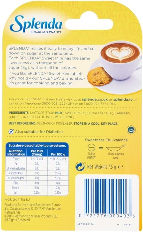 SPLENDA Low Calorie Sugar Alternative Dispenser - Yellow for sale ...