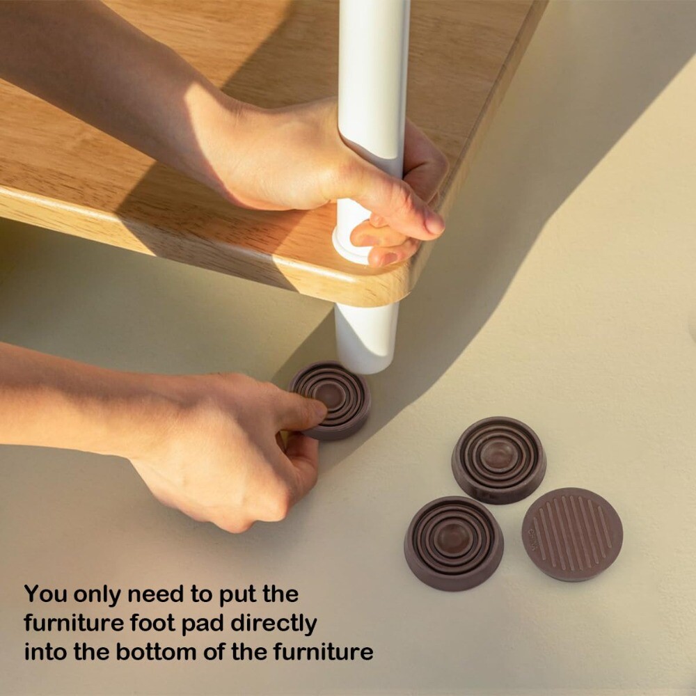 1.5" Rubber Table Foot Pads Rubber Furniture Pads Round Leg Mats Worker ...