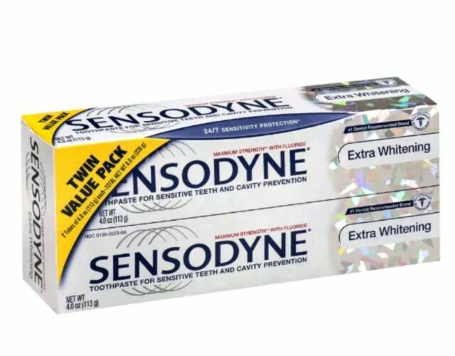 2 Sensodyne Extra Whitening Toothpaste for Sensitive Teeth 4 Oz for ...