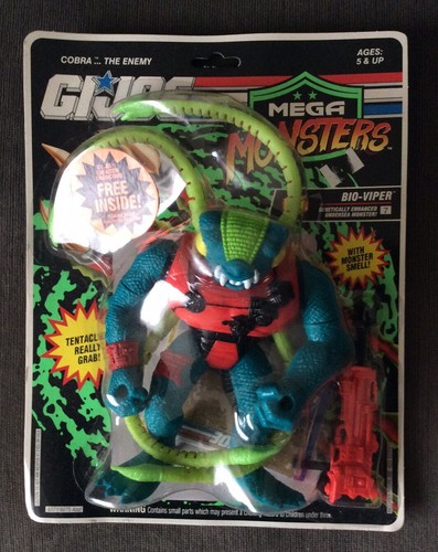 HASBRO VINTAGE G.I.JOE MEGA MONSTERS BIO-VIPER FIGURE RARE MIP FREE ...