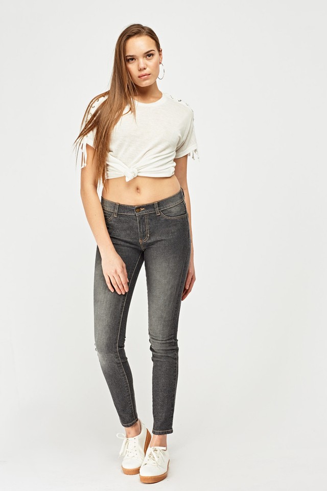 Ladies New Styling Skinny woman Sand wash Denim Spandex Jeans Trouser ...