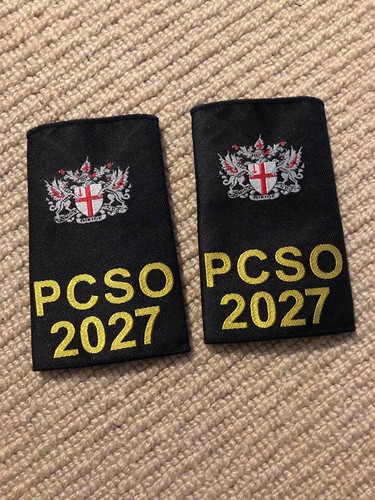 Obsolete Ex Police Sliders for Epaulettes. New. Fancy Dress. Film Prop ...