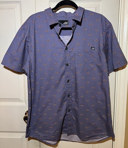 …Lost Surfing Surf Button Down Men’s Shirt Blue Logo Size L | eBay