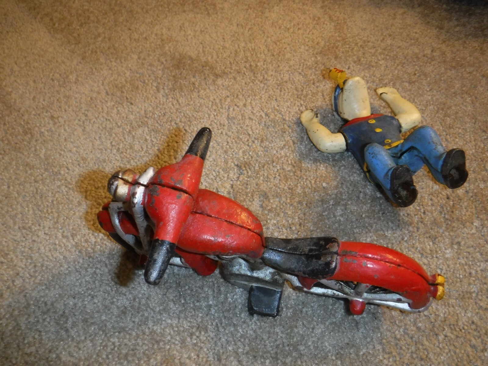 Vintage Popeye On a Motorcycle Diecast Model Toy | eBay