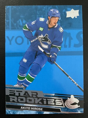 Akito Hirose 2023-24 Upper Deck Star Rookies Blue Parallel RC Card #19 ...