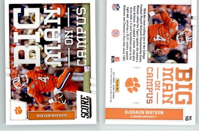 Deshaun Watson 2017 Score Big Man on Campus #10 Rookie RC Clemson ...