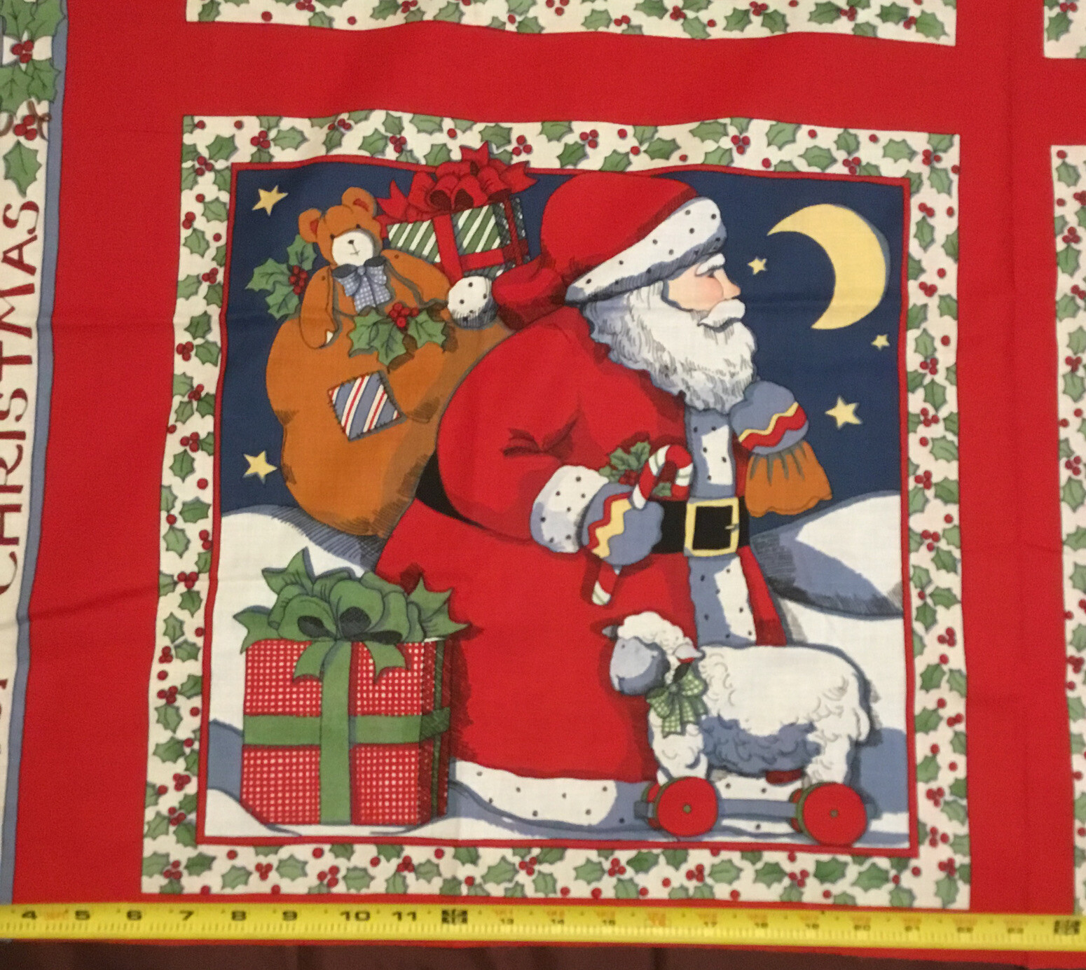 VTG 1993 Susan Winget Santa Blocks Christmas Panel Fabric Traditions | eBay