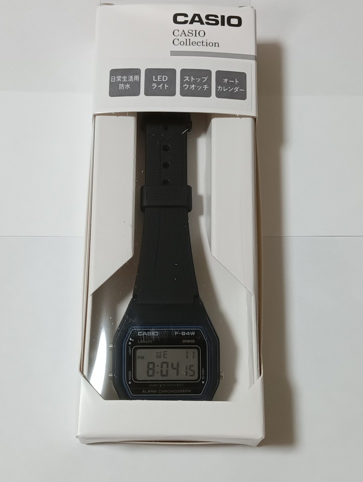 CASIO F-84W-1QJH Black Light Men's Standard Digital Wristwatch OFFICIAL ...