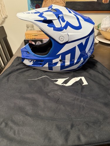 Fox Racing V1 Lean MX Offroad Helmet Blue | eBay