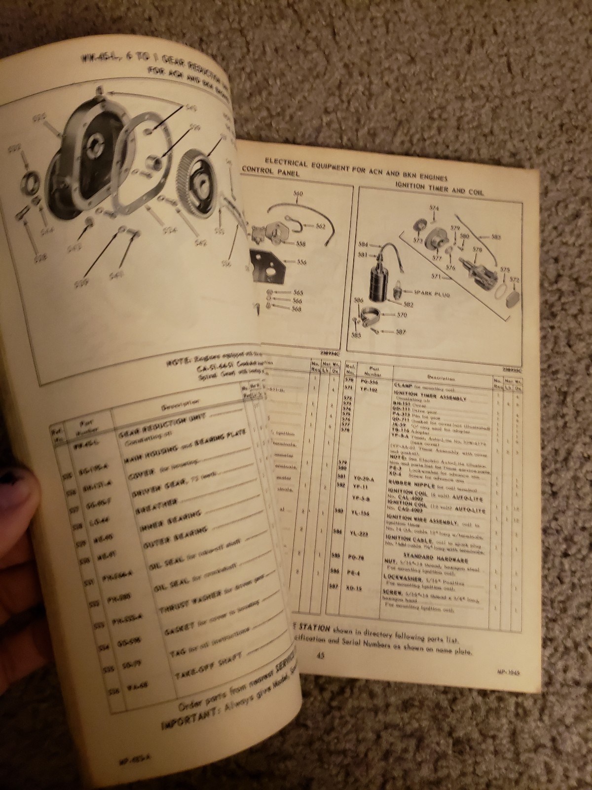 Wisconsin HD Engines ACN BKN Engine Parts & Instruction Manual Issue MM ...