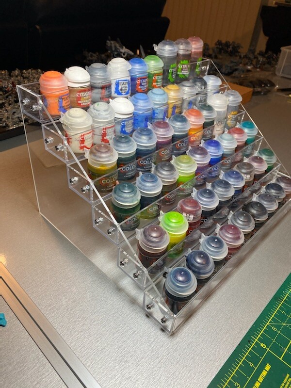 Clear Acrylic 6 Tier Display Shelf for Citadel Paint Vallejo Model ...