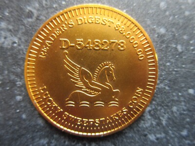 Reader's Digest Lucky Sweepstakes Round Coin | eBay