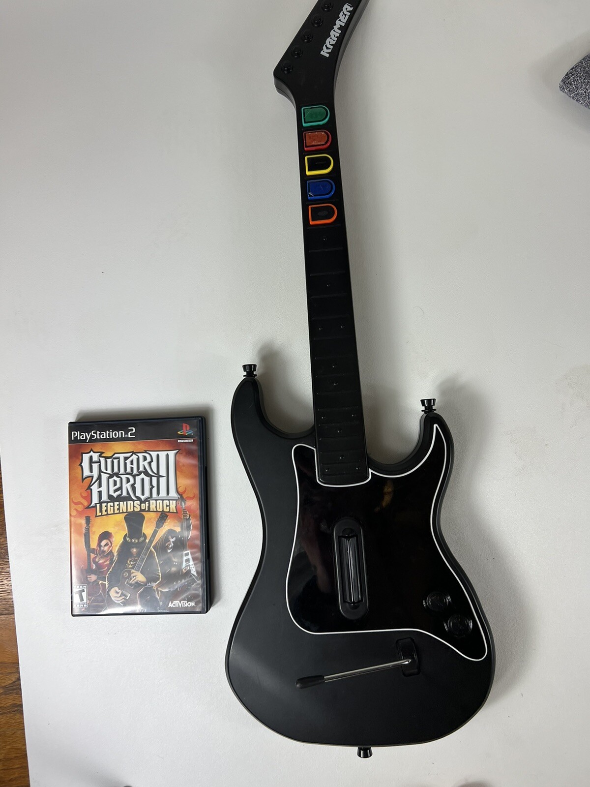 Guitar Hero 3 Legends Of Rock Bundle PS2 Kramer Striker Guitar Bundle ...