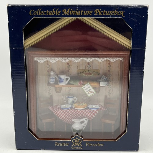 Reutter Porzellan Germany Miniature Picturebox ‘Mario’s Pizzeria’ W/Box ...
