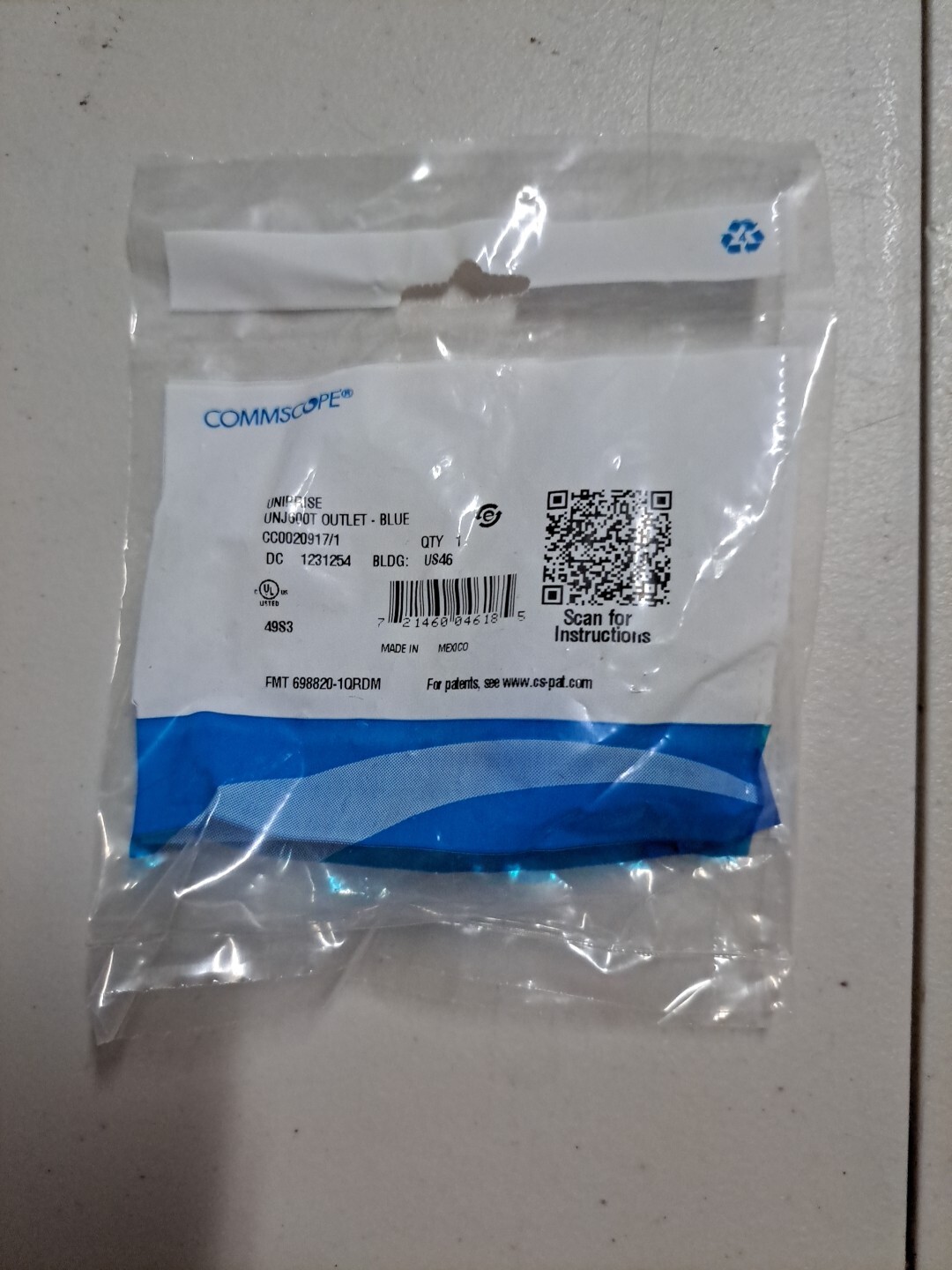 CommScope UNJ600-BL Cat6 Modular Jack - Blue for sale online | eBay