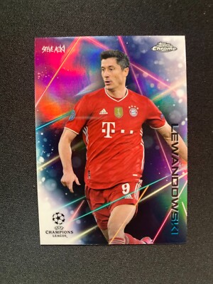 ROBERT LEWANDOWSKI #NL-9 2020-21 Topps CHROME X STEVE AOKI UEFA - NEON ...
