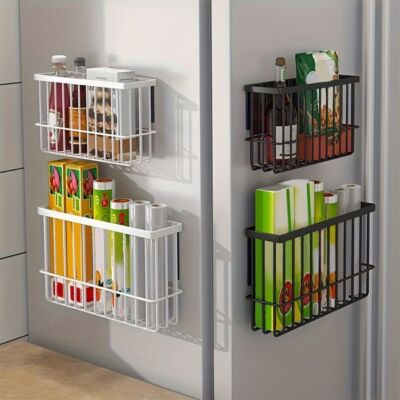 New Kitchen Iron Mesh Shelf Basket Cupboard Cabinet Door Organizer Rack ...