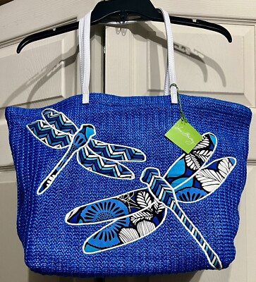 Vera Bradley Blue Bayou Dragonfly Tote. Beach Bag. NWT $68 | eBay